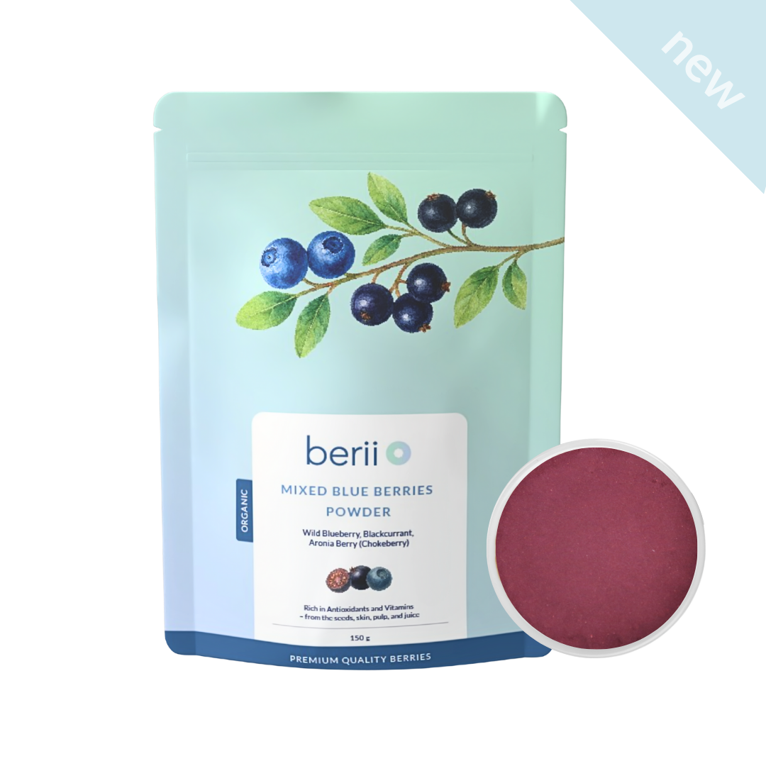 Organic Mixed Blue Berries Powder 150g – Berii Co